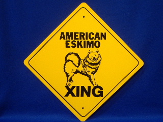 American Eskimo Crossing Sign at Anwo.com Animal World