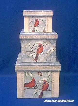 Cardinal Stacking Boxes Set of Three at Animal World®