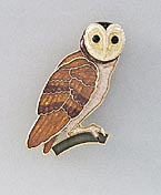 Brown Owl Pin Jewelry from Anwo.com Animal World