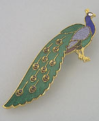 Green Peacock Pin Jewelry at Animal World®
