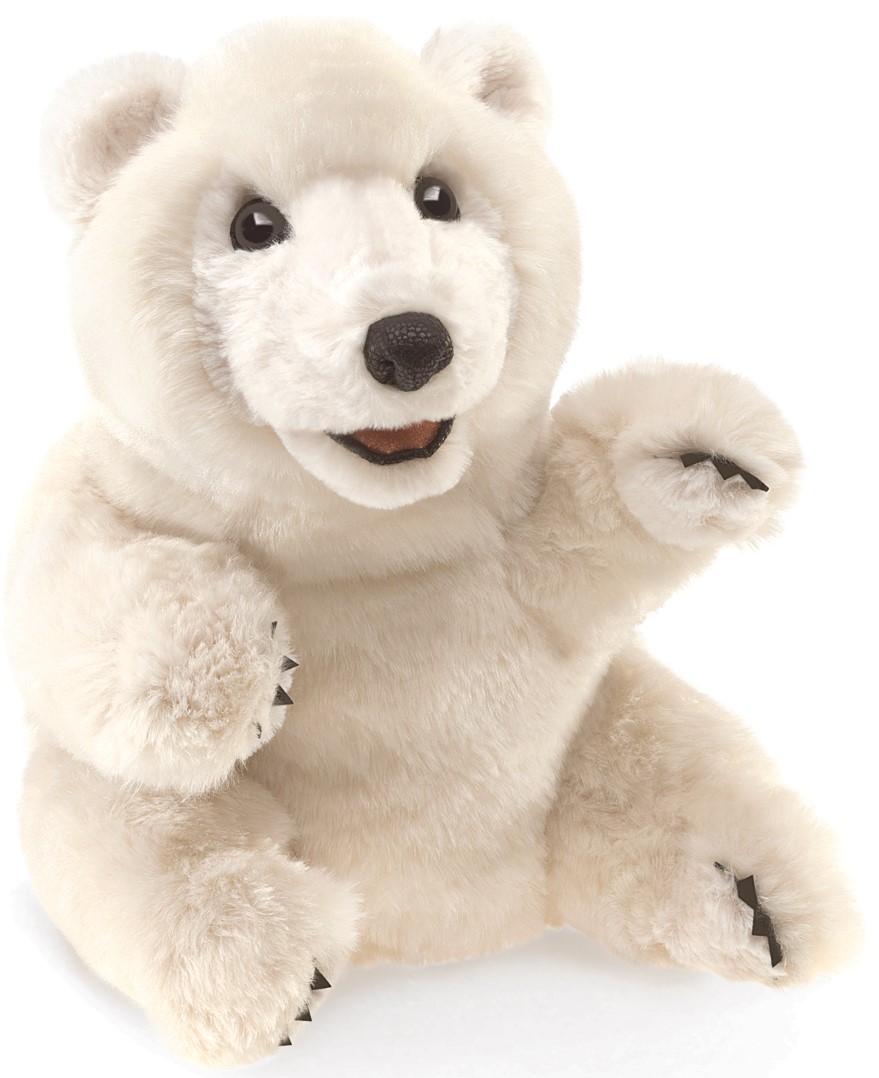 Polar Bear Puppet Sitting at Anwo.com Animal World®.