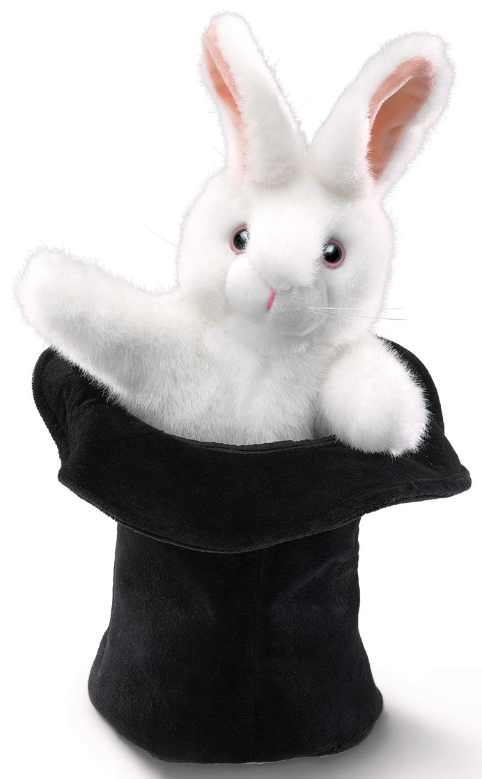 Rabbit in Hat Puppet at Anwo.com Animal World®