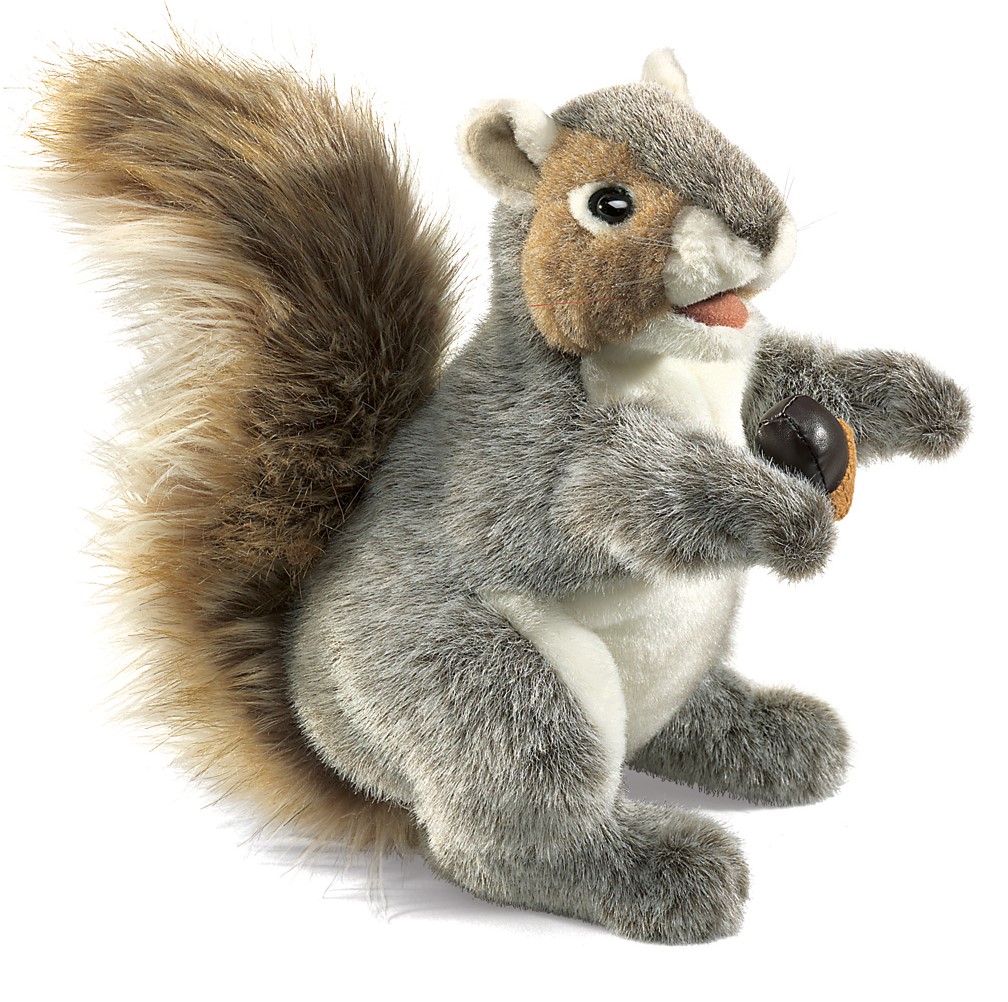 Squirrel Puppet Plush Gray at Animal World®